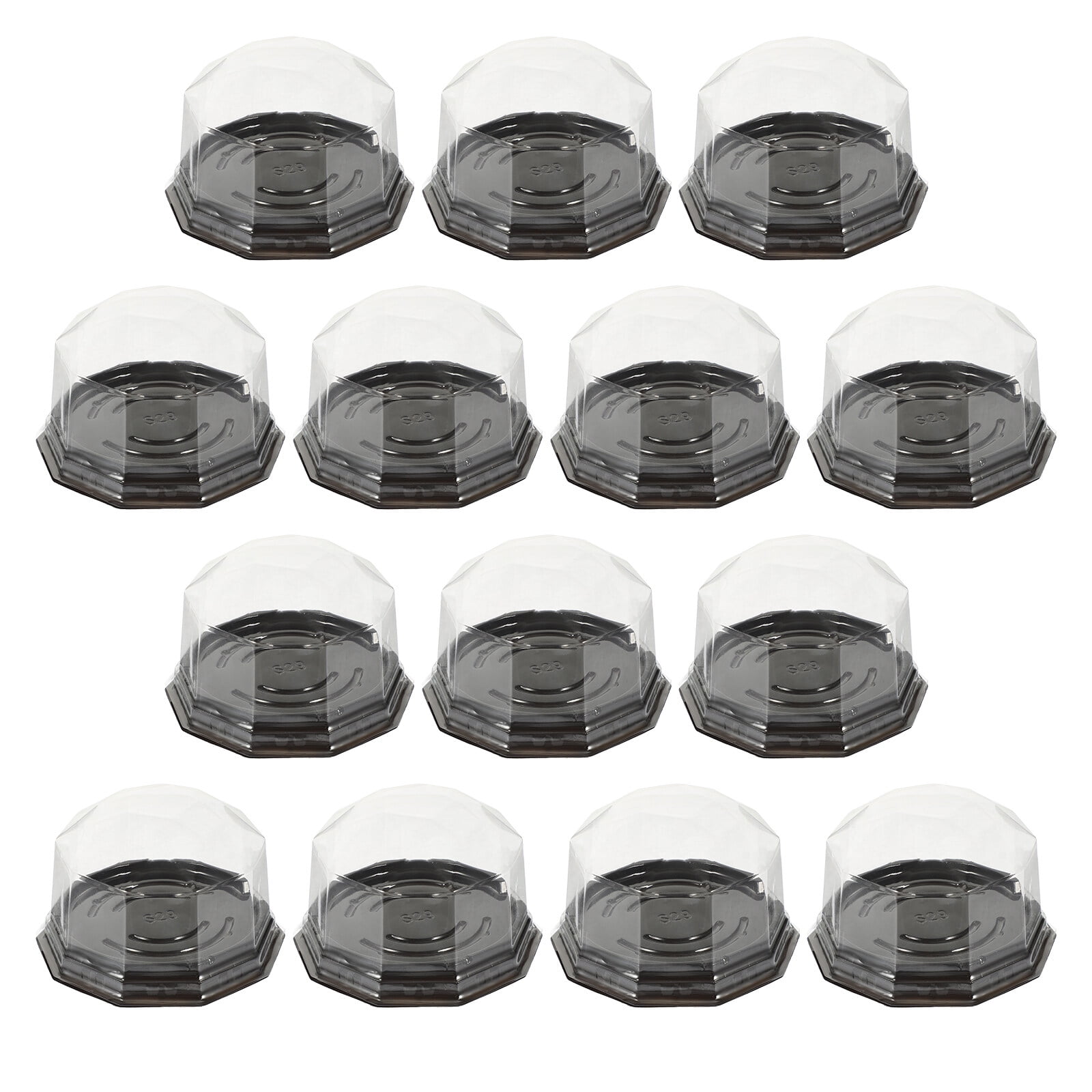NUTEDOM 100 Clear Mini Cake Boxes with Lids for Desserts and Muffins ...