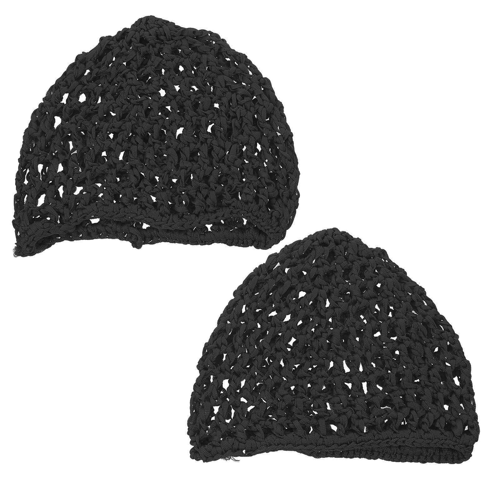 NUTEDOM 2Pcs Mesh Sleeping Hats Crochet Hair Net Hair Snood Hat Women ...