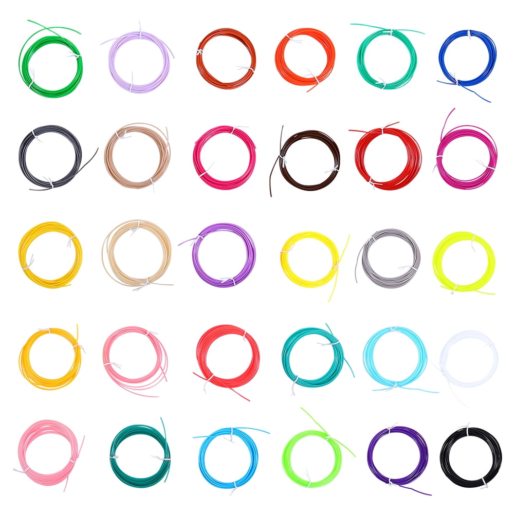 NUTEDOM 3D Pen Filament Refills 20 Colors 260 Total 1.7mm w/ Caps ...