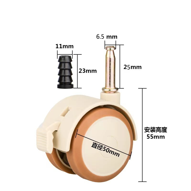 4pcs Wheels Bed Frame Furniture Casters Heavy Duty Rubber Replacement ...