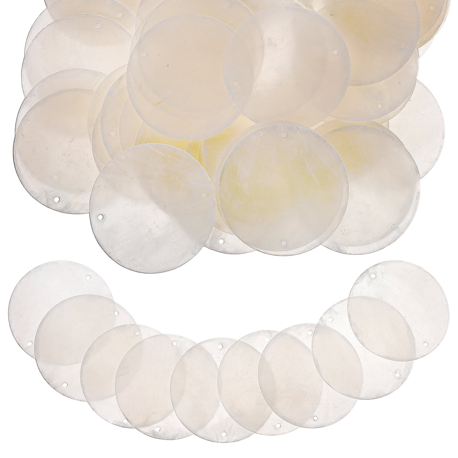 NUTEDOM 50pcs Round Natural Sea Shells with Two Holes for DIY Crafts ...