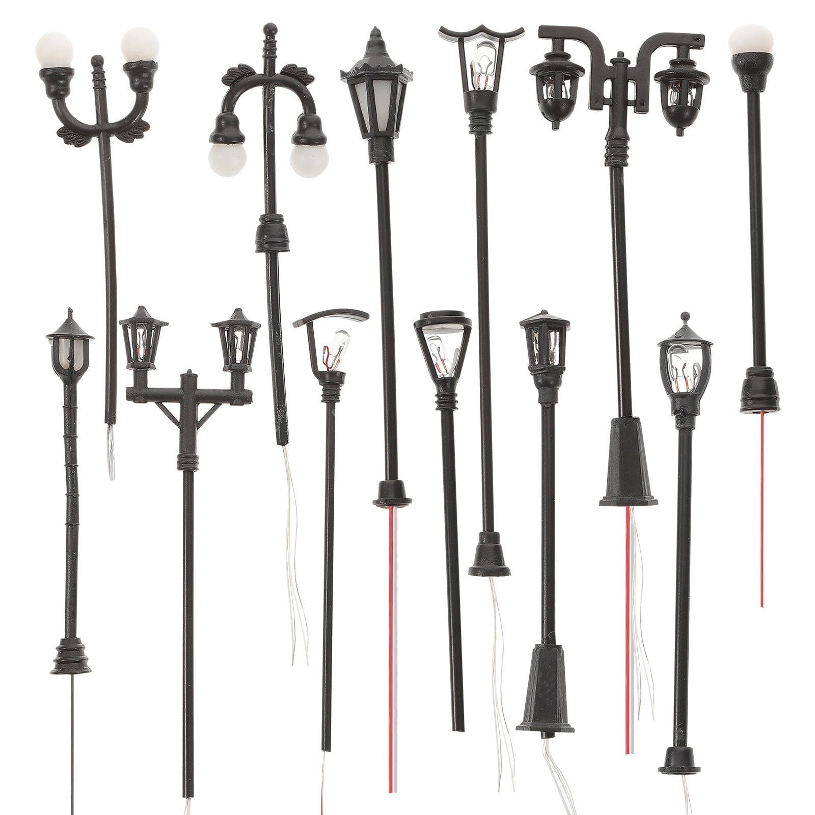 GOOHOCHY 12pcs Assorted Color Simulated Street Light Models Mini ...