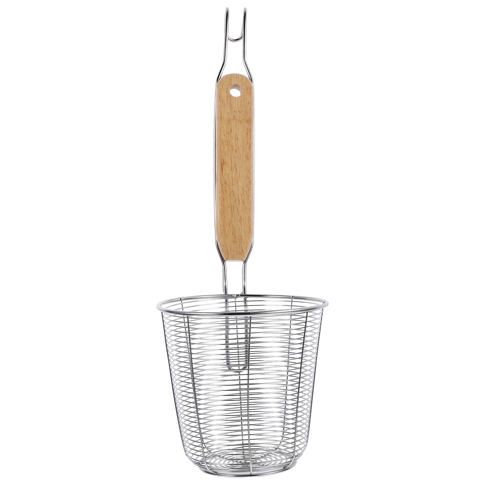 NUTEDOM Stainless Steel Mesh Pasta Basket with Wooden Handle - Walmart.com