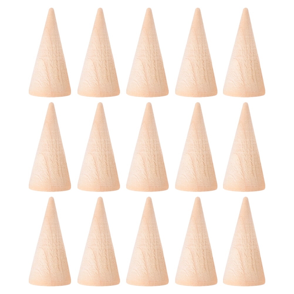 NUTEDOM Wooden Ring Cone Jewelry Display Stand Organizer Storage Holder ...
