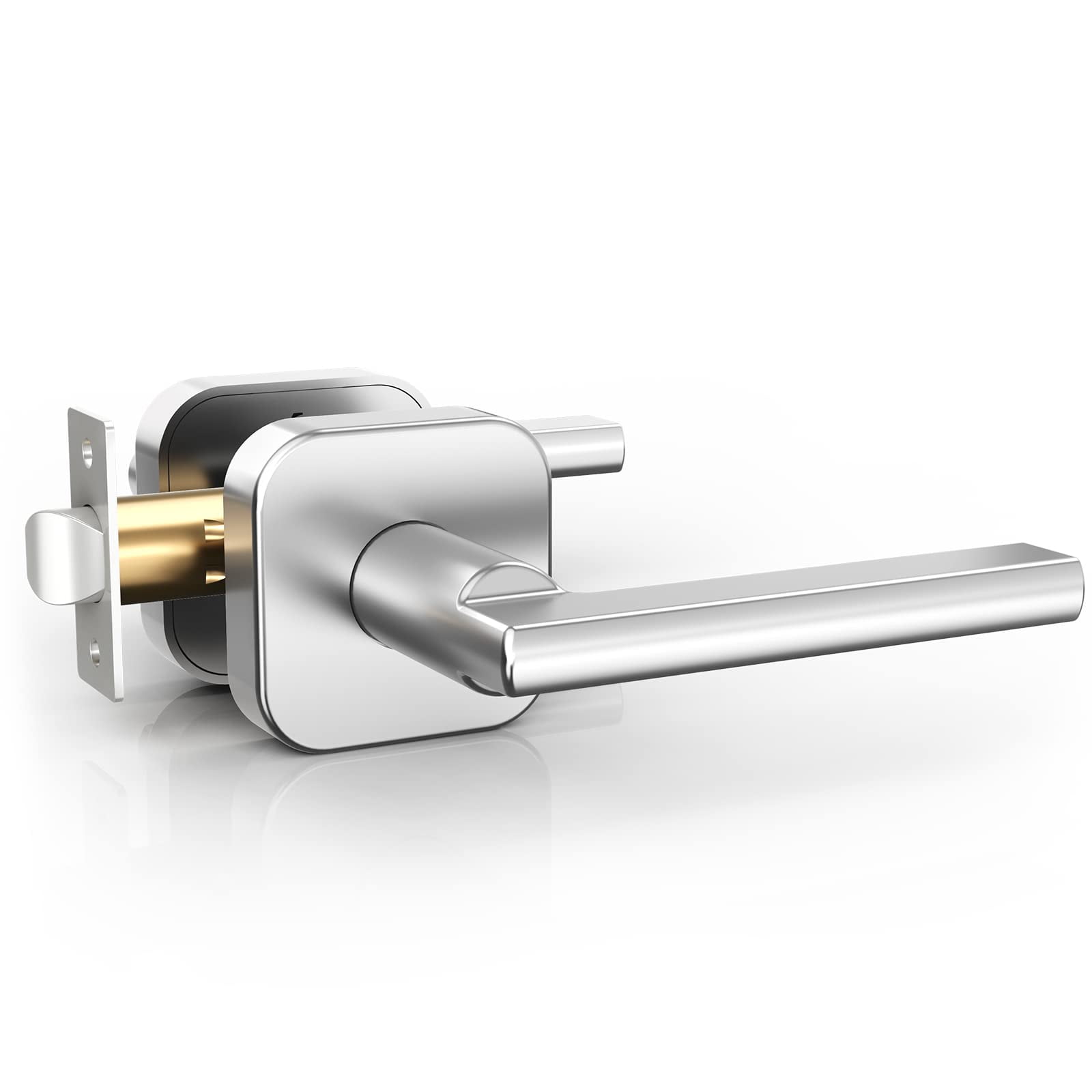 NUTOMO Front Door Lock Handle, Heavy Duty Home Security Interior/Exterior Door Lock Handle with ...