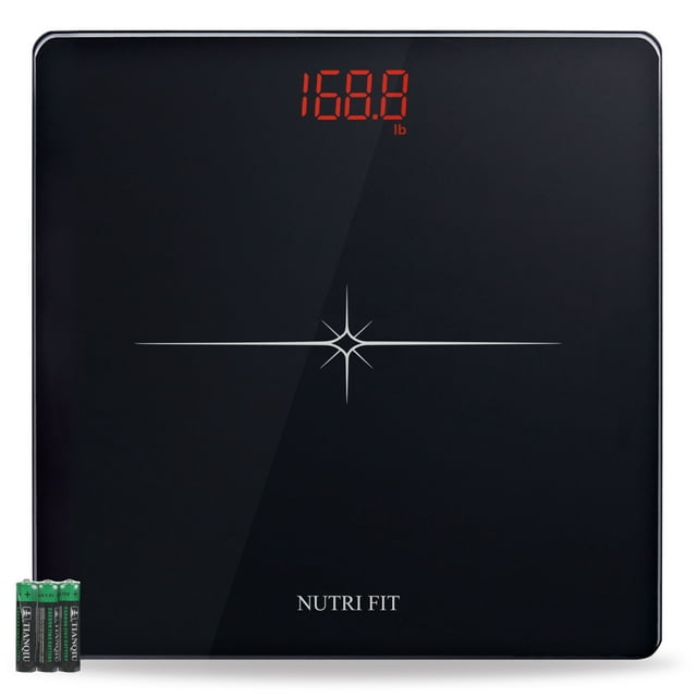 NUTRI FIT Digital Bathroom Weighing Scale for Body Weight Loss, 330lbs Capacity - Walmart.com