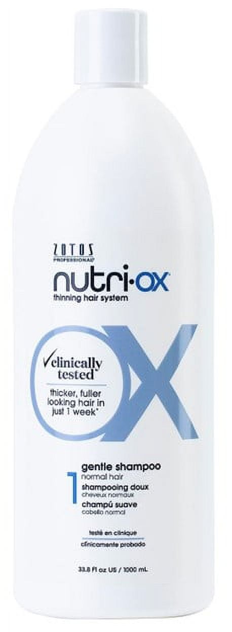 NUTRI-OX Gentle Shampoo 33.8oz for Thicker, Fuller-Looking Hair ...