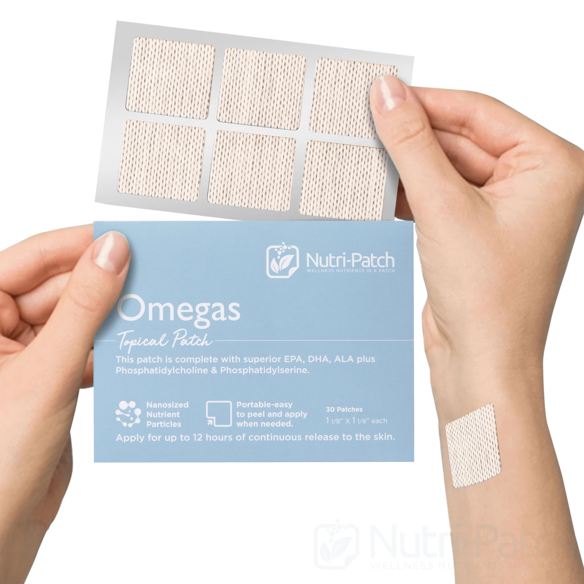 NUTRI-PATCH® Omega 3,Infused with EPA,DHA,ALA,Phosphatidylcholine ...