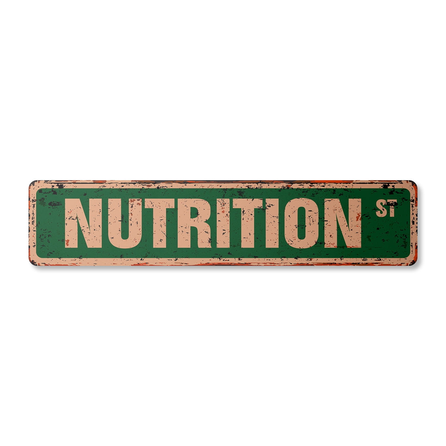 NUTRITION Vintage Plastic Street Sign healthy eating dietary dietitian ...