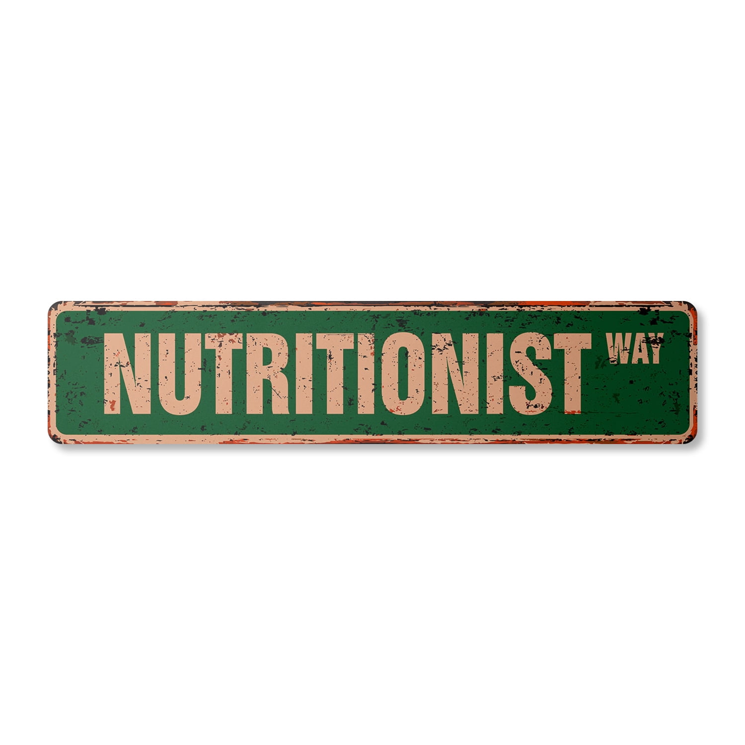 NUTRITIONIST Vintage Plastic Street Sign dietitian healthy food organic ...