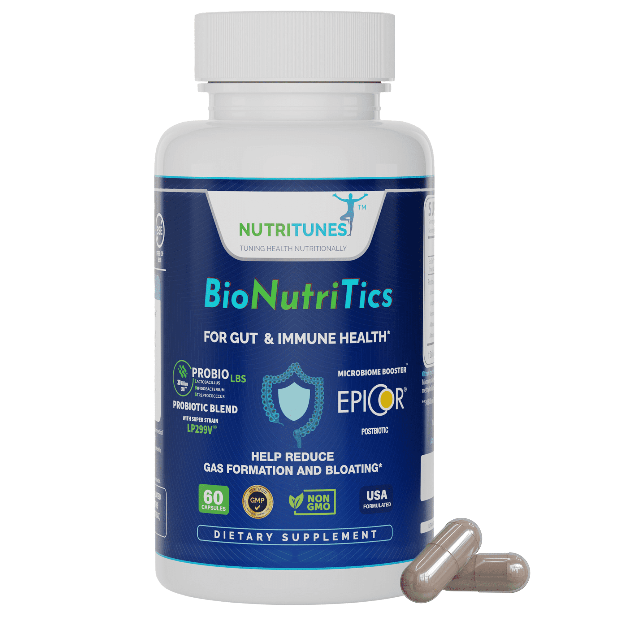 NUTRITUNES BioNutriTics - Probiotics & Postbiotics for Man & Women ...