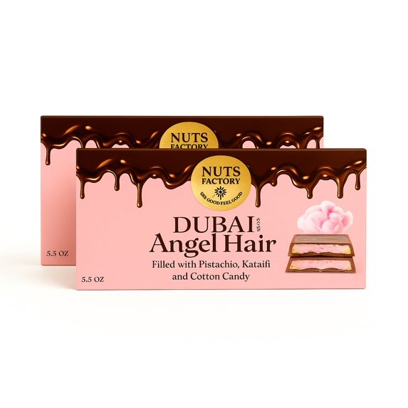 Nuts Factory Dubai Milk Chocolate Angel Hair Bar. Ranked #1 Dubai ...