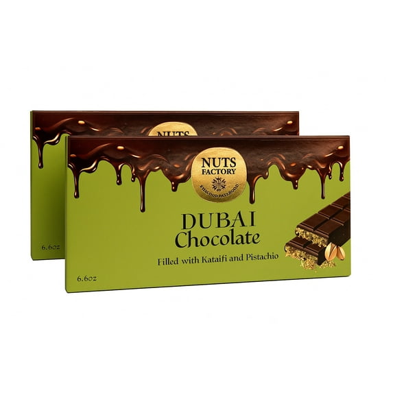 Nuts Factory Dubai Milk Chocolate Pistachio Bars. Ranked #1 Dubai ...