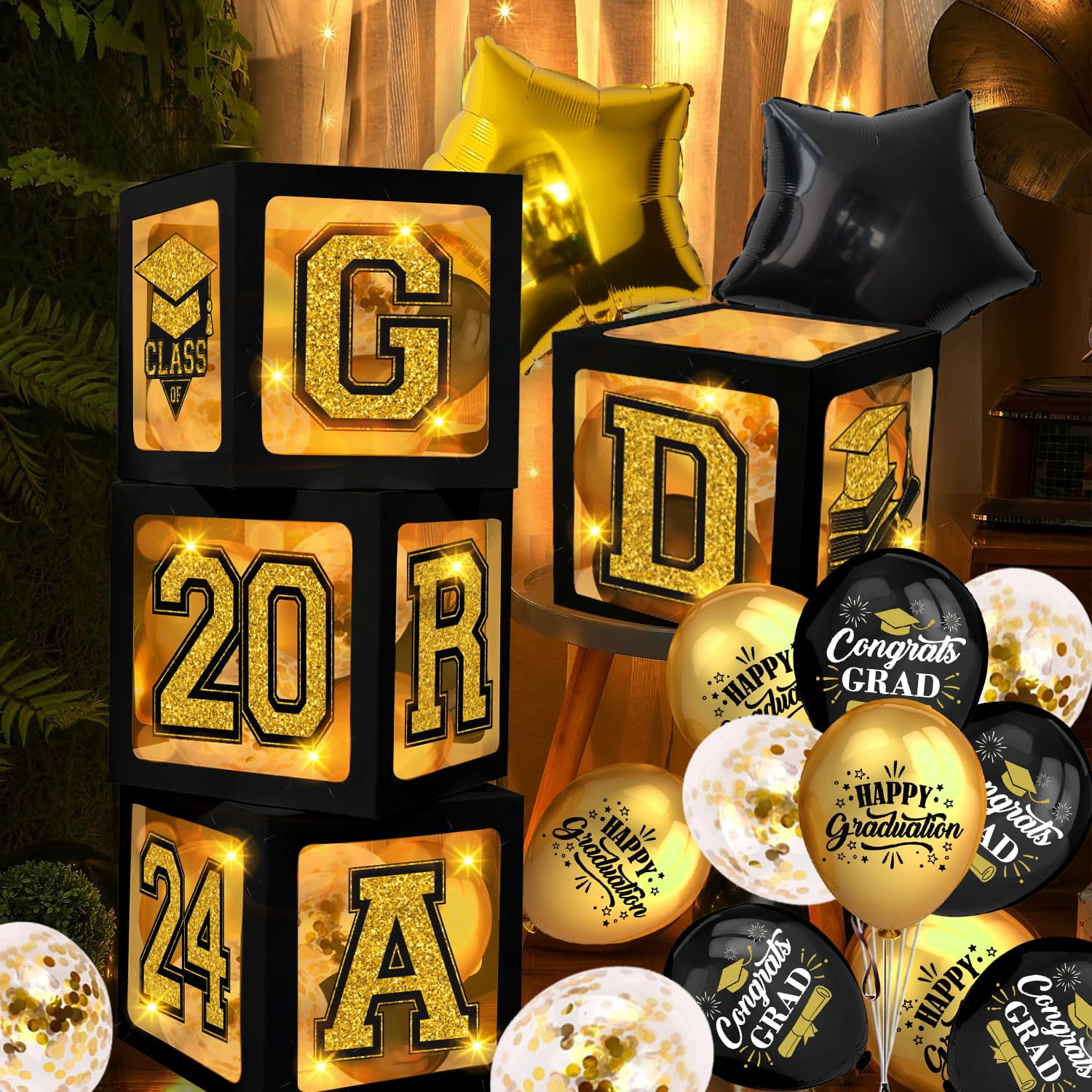 NUTTYBASH Graduation Party Decorations 2024, Graduation Balloon Boxes ...