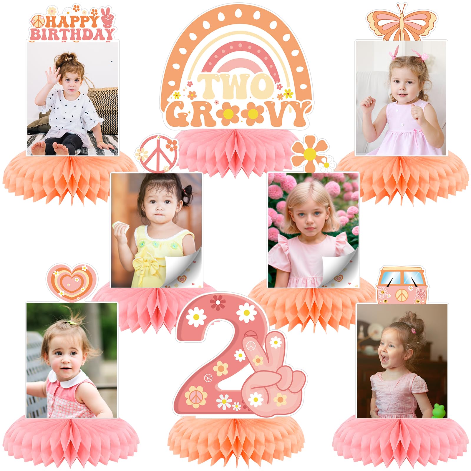 NUTTYBASH Two Groovy Decorations Girl, Two Groovy Birthday Decorations ...