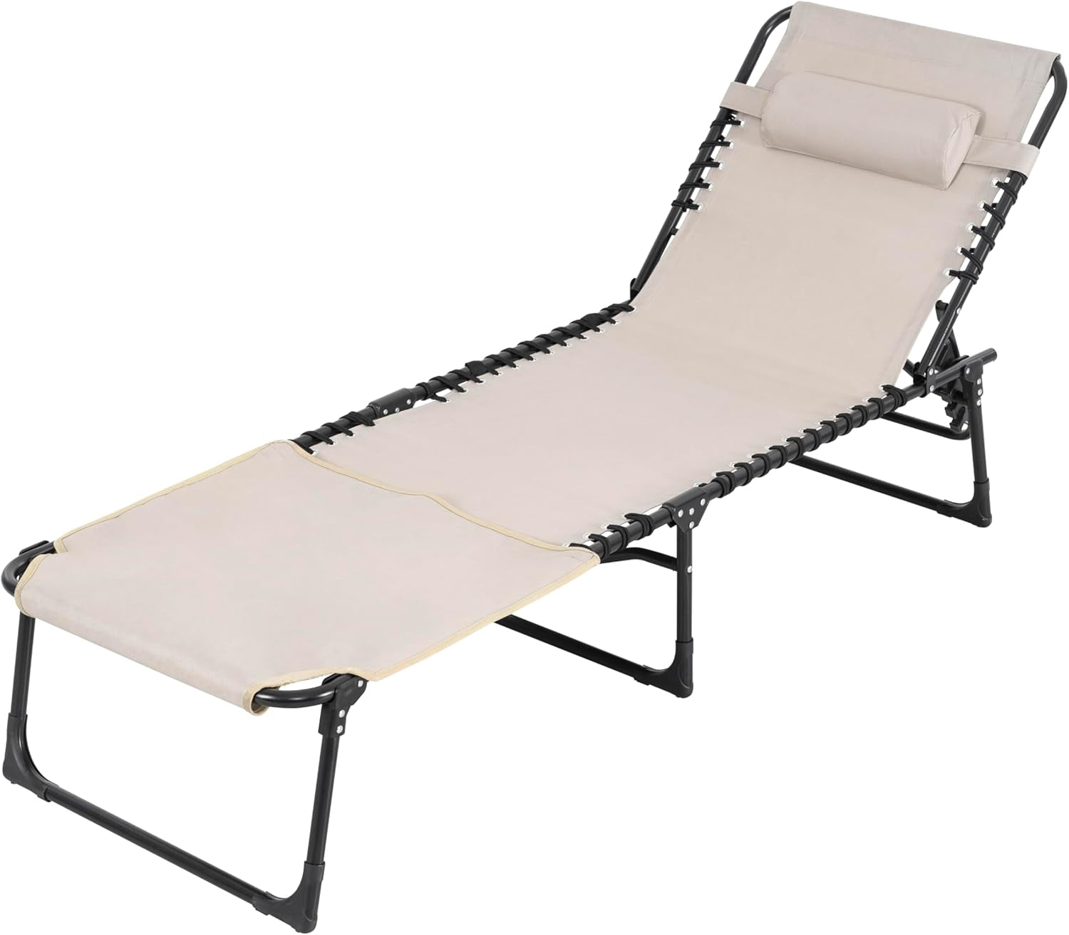 NUU GARDEN Folding Oxford Chaise Lounge Chair, Patio Tanning Chair with ...