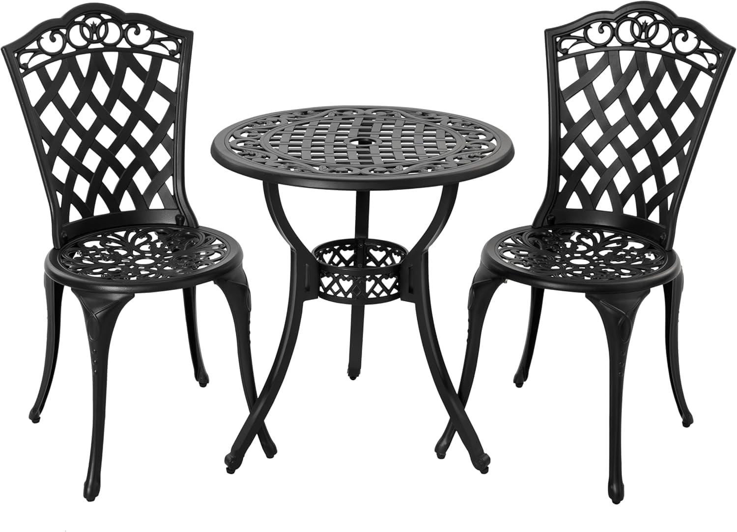 NUU GARDEN Outdoor Table Set, All Weather Cast Aluminum Patio Table and ...