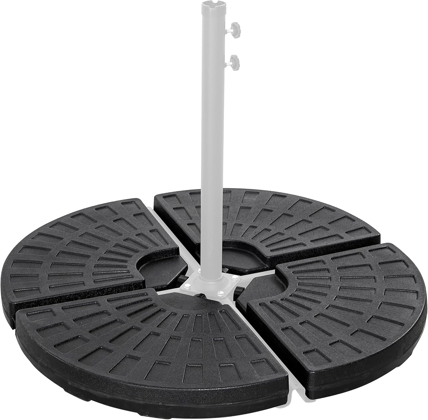 NUU GARDEN Round Patio Umbrella Base, Weighted Umbrella Base with Hand ...