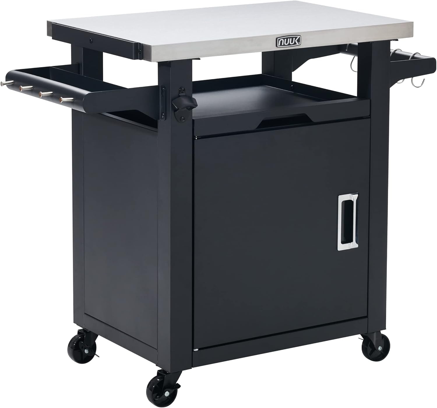 NUUK Deluxe Outdoor Grill Cart Rolling Table Cart Prep Station, 20" x ...