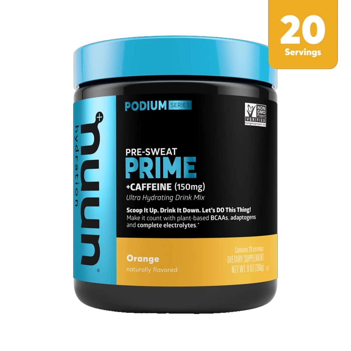NUUN FOOD NUUN ELECTROLYTE PRIME ORANGE CAFFINATED 9oz CANISTER ...