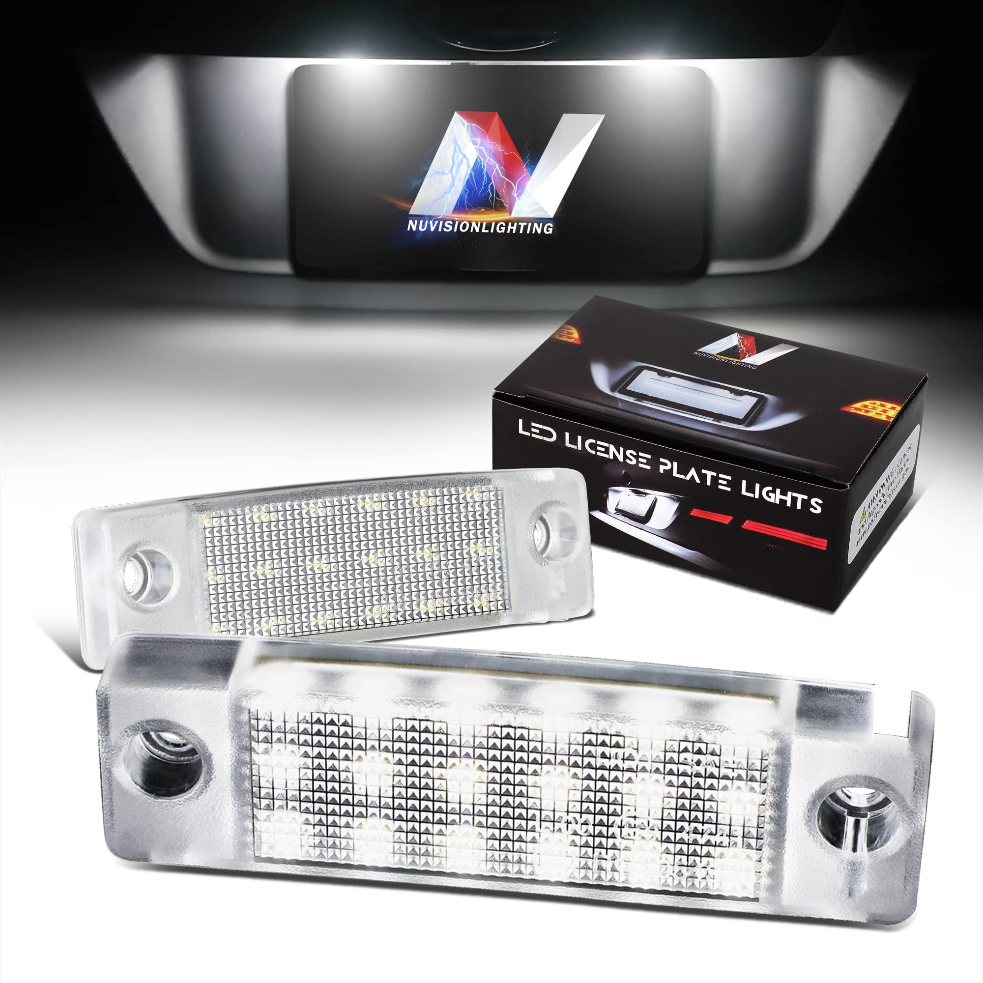 NUVISION LIGHTING NVL-LPL-006 Pair CI30 of Clear Lens White LED License ...