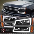 Nuvision for 03-07 Silverdo Avalanche C-LED DRL Headlights+Bumper Lamps ...