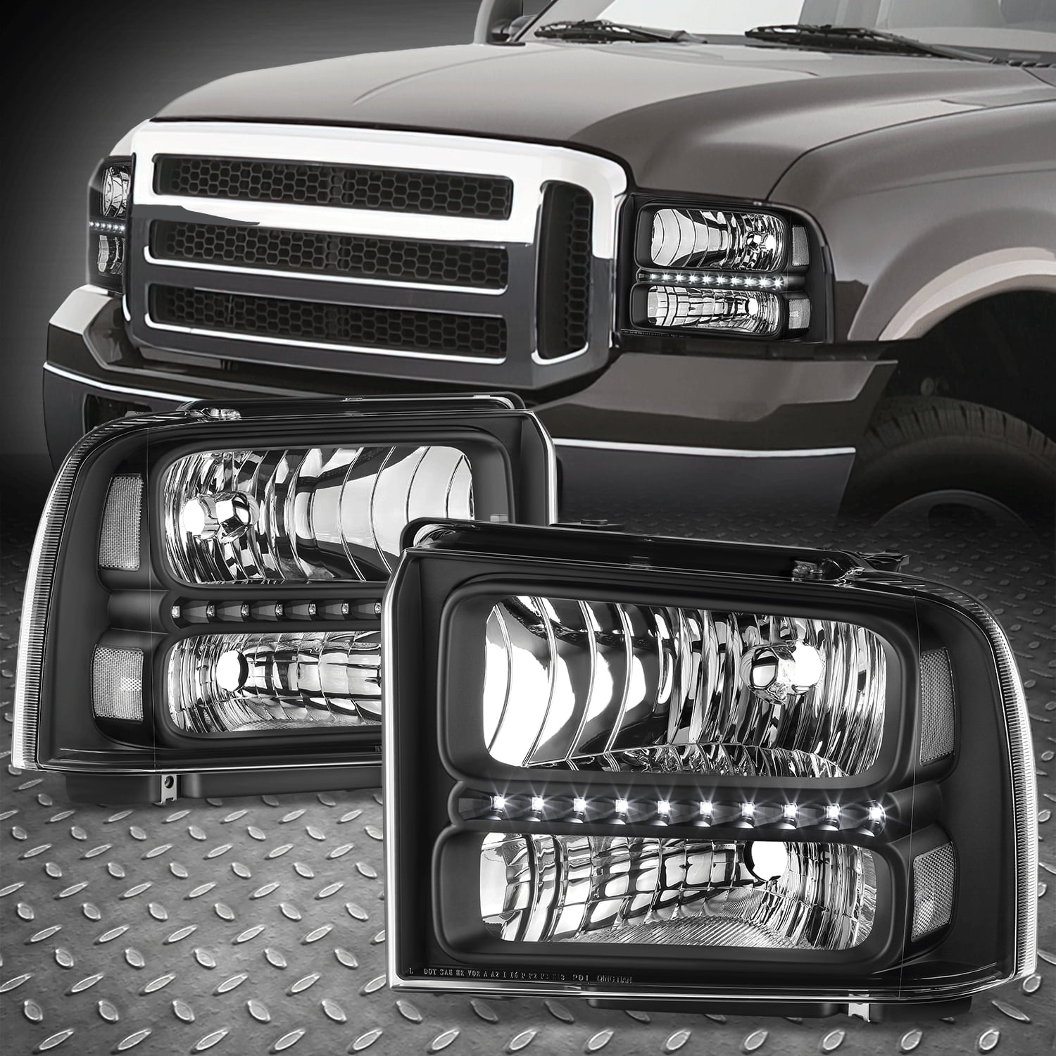 Nuvision for 05-07 Ford F250 F350 Super Duty Excursion LED DRL ...