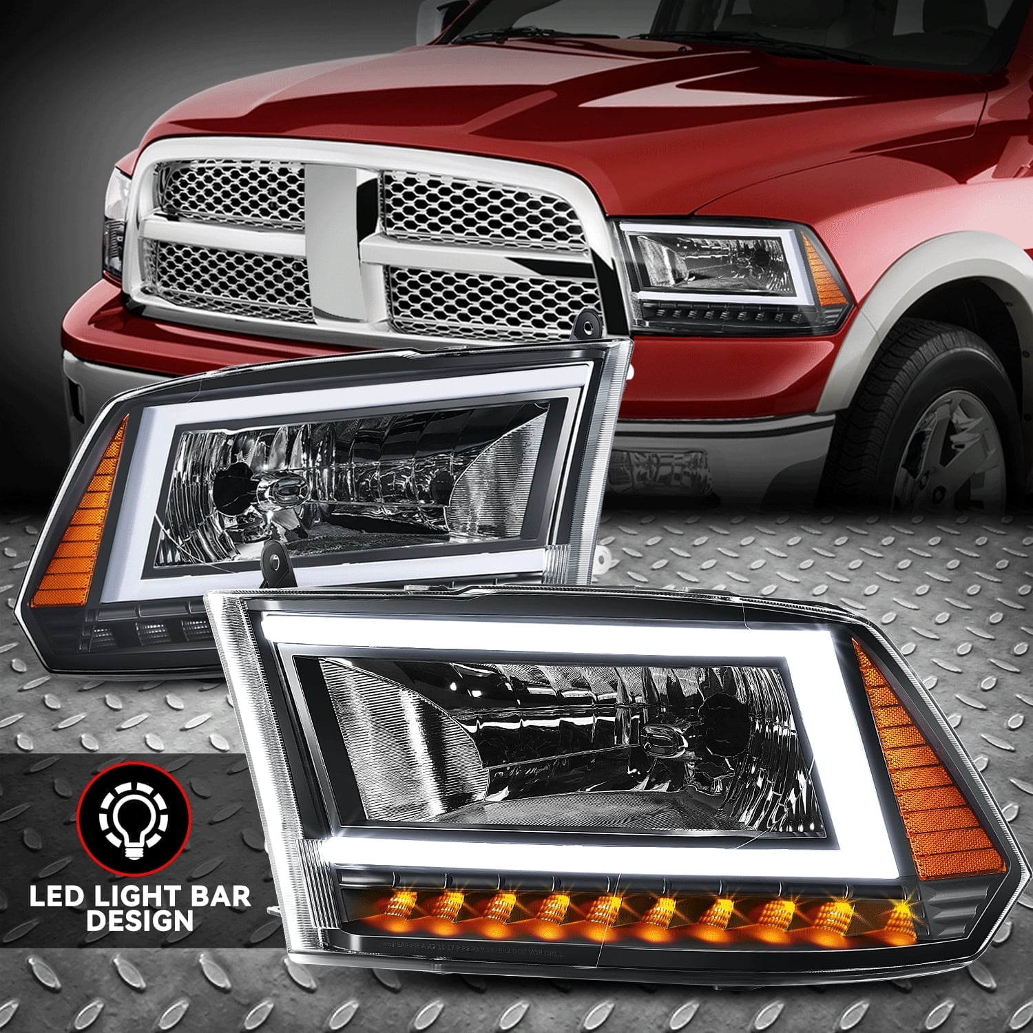 Nuvision for 09-24 Dodge Ram Truck C-LED DRL Sequential Signal ...