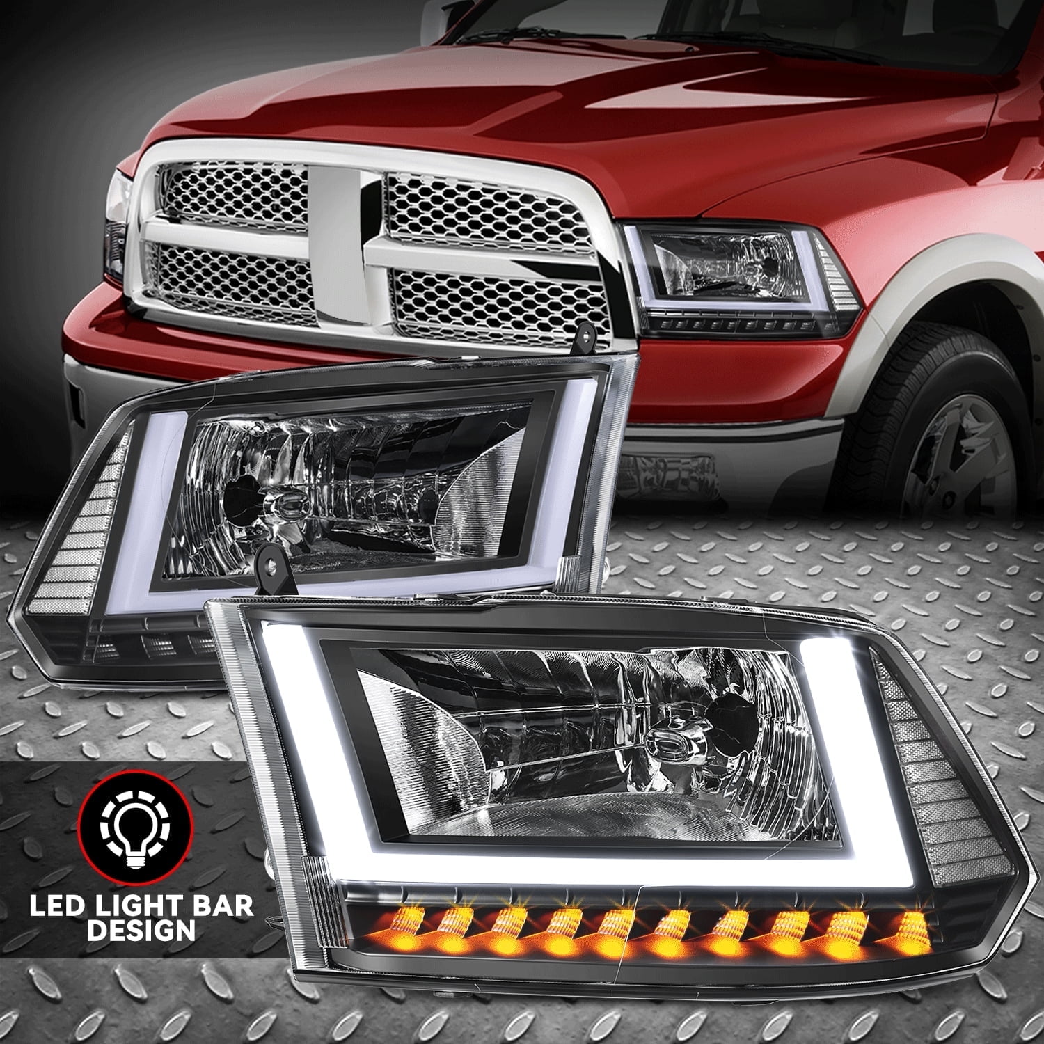 Nuvision for 09-24 Dodge Ram Truck U-LED DRL Sequential Signal ...