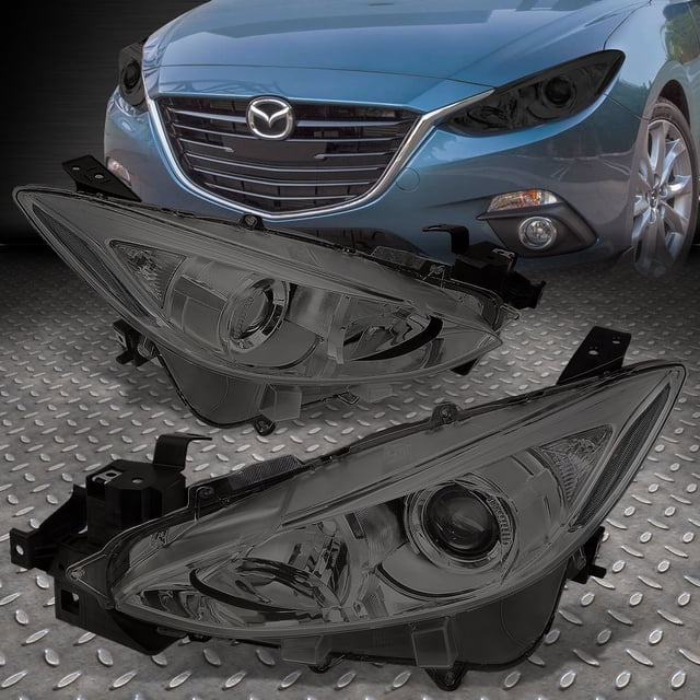 NUVISION for 14-16 Mazda 3 Pair Smoked Lens Clear Corner Projector ...