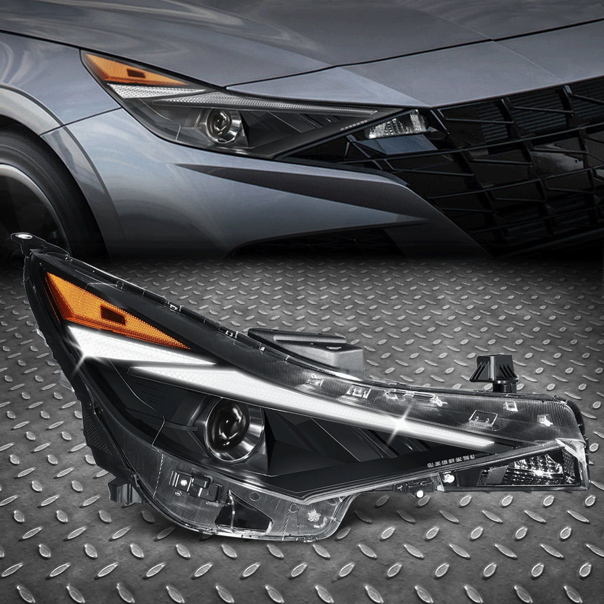 NUVISION for 21-22 Elantra OE Style Passenger Right Side LED DRL ...
