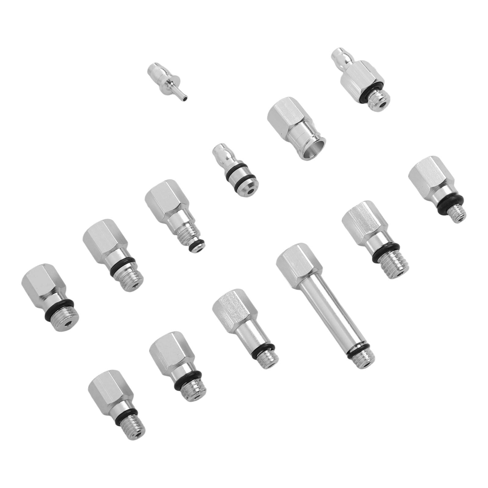 NUYADA 13Pcs Bike Hydraulic Brake Bleed Connector Kit Aluminum Alloy ...