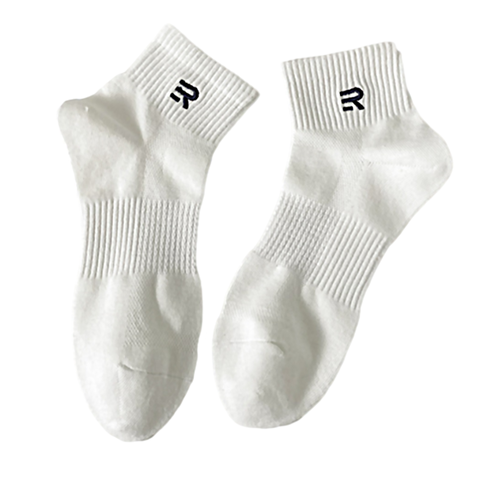 NUZYZ 1 Pair Men Cotton Ankle Socks Mid-tube No Odor Mesh Solid Color ...