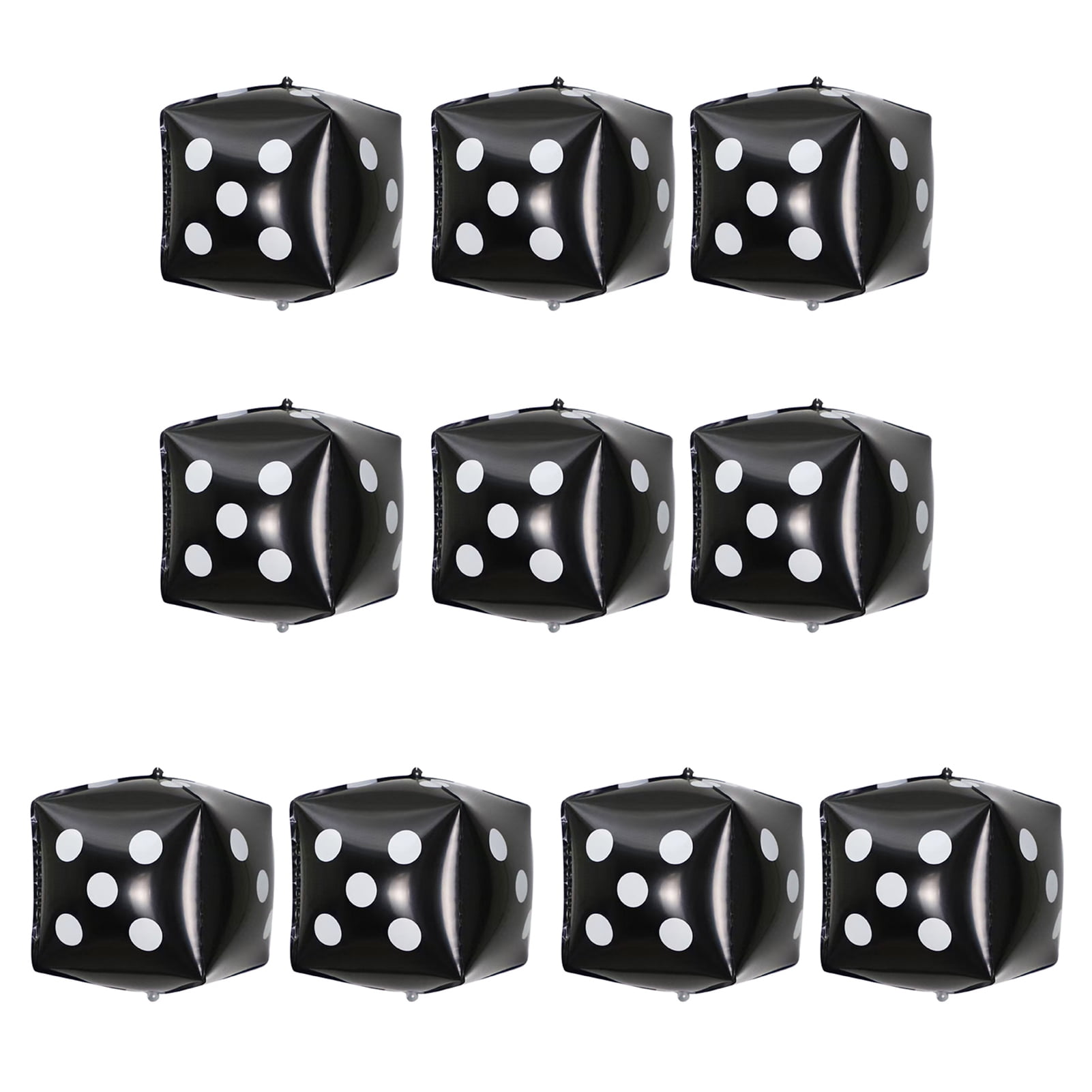 NUZYZ 10Pcs Funny Cube Dice Balloon Metallic Leakproof Thicker Baby ...