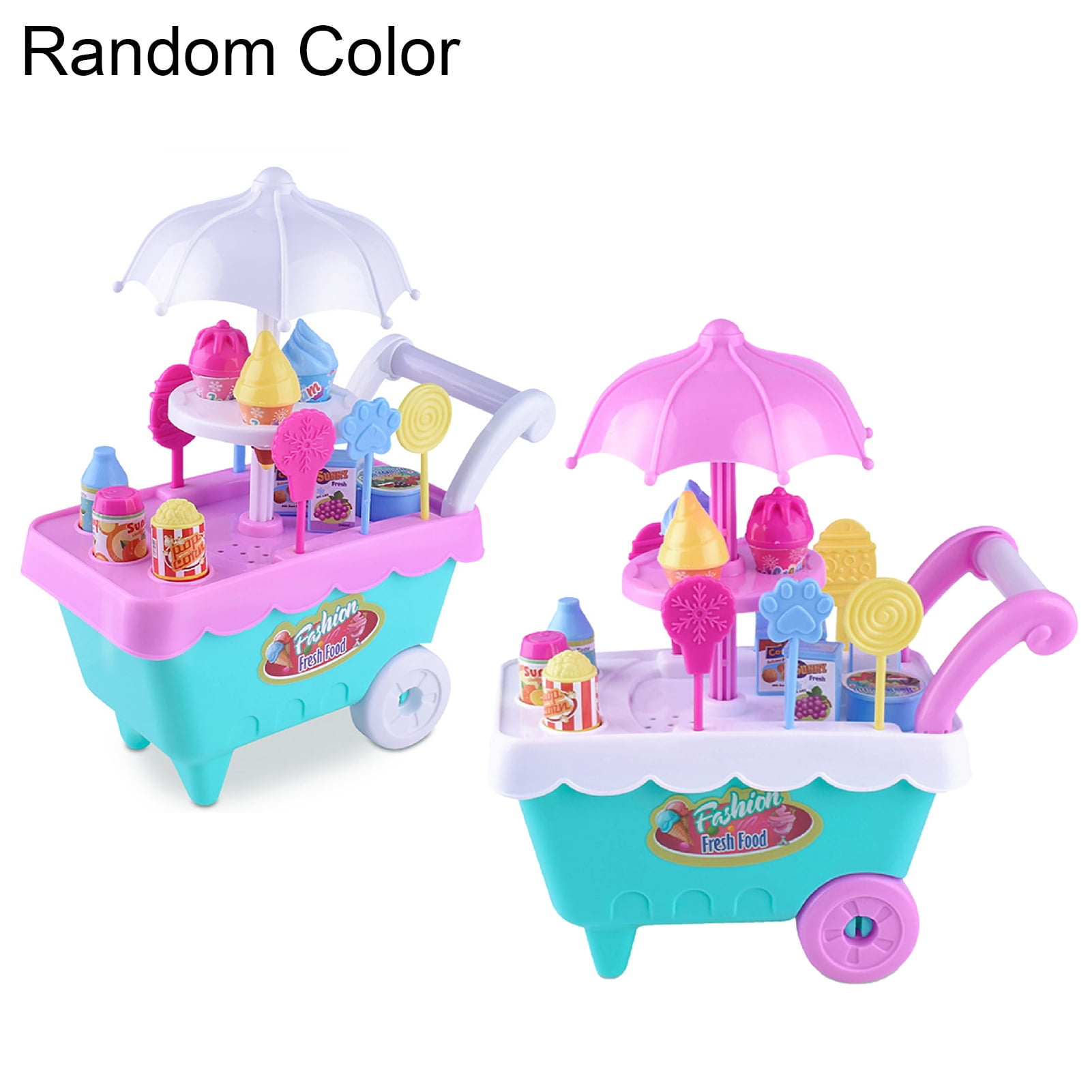 NUZYZ Display Mold Storage Kid Ice Cream Cart Play Set for Kindergarten ...