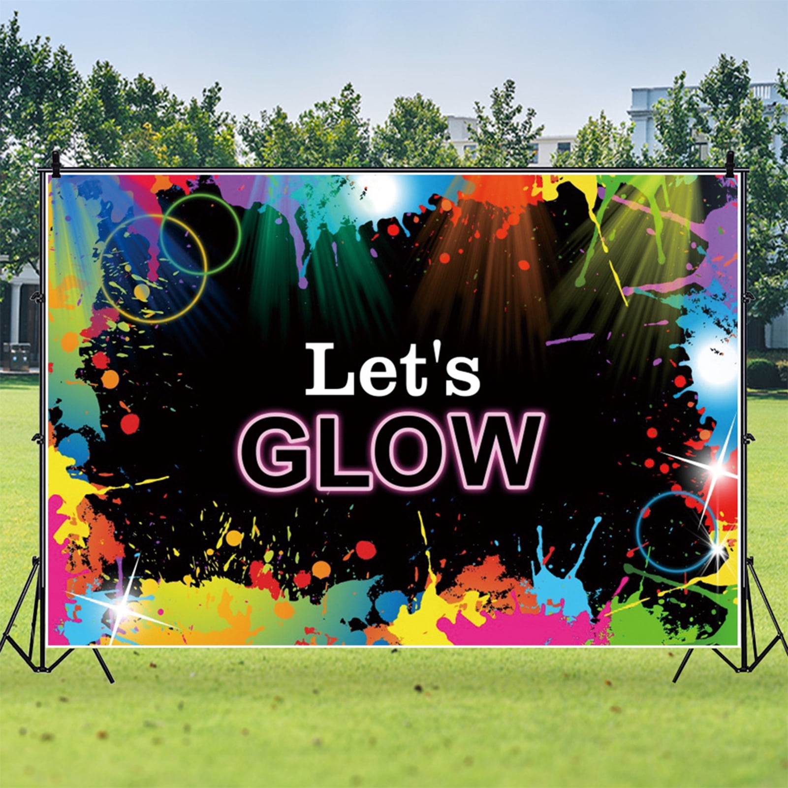 NUZYZ LETS GLOW Letter Printing Party Decor Props Backdrop Background ...