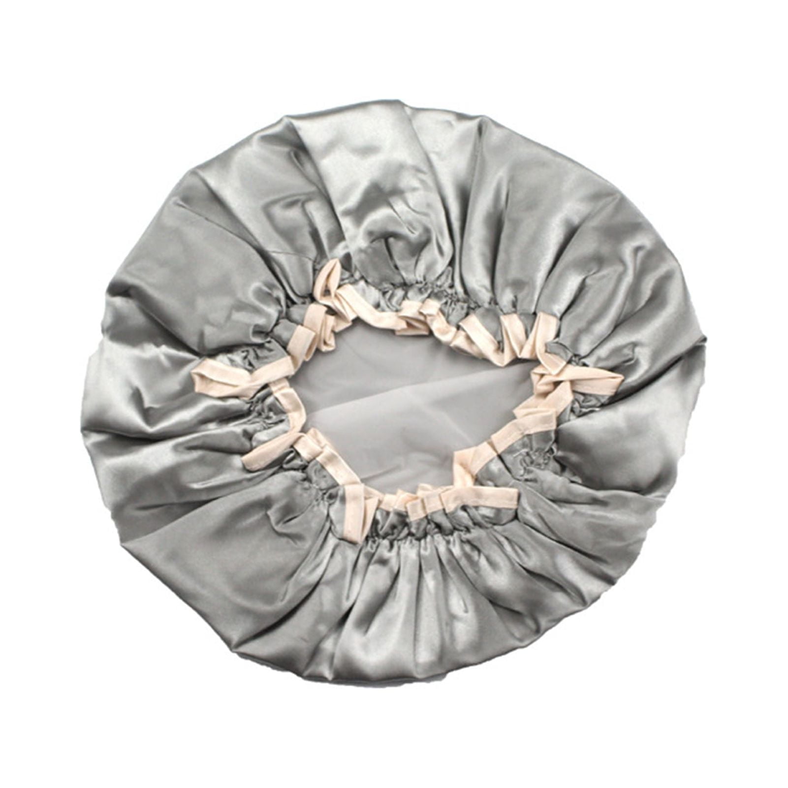 NUZYZ Shower Cap Waterproof Double Layers Elastic Shower Hat for ...