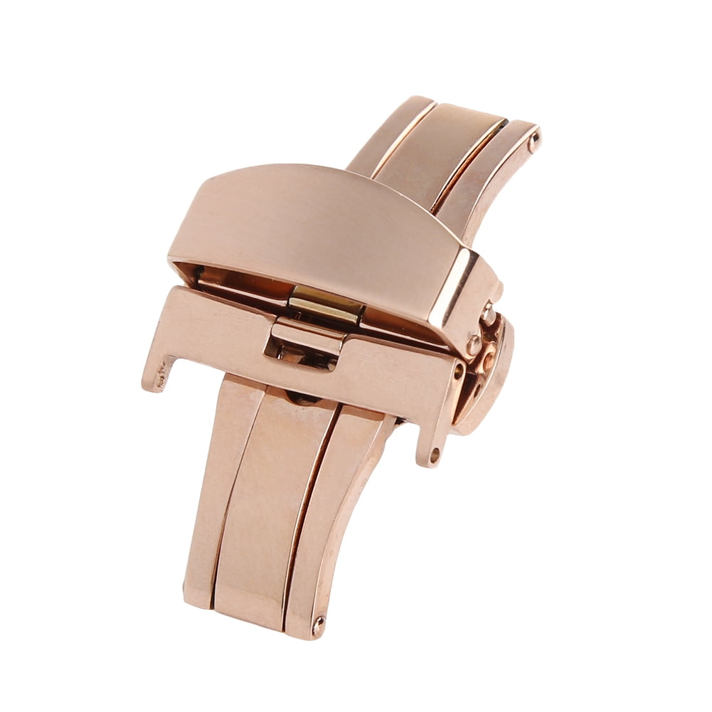 NUZYZ Stainless Steel Flip Lock Butterfly Deployment Clasp Watch ...