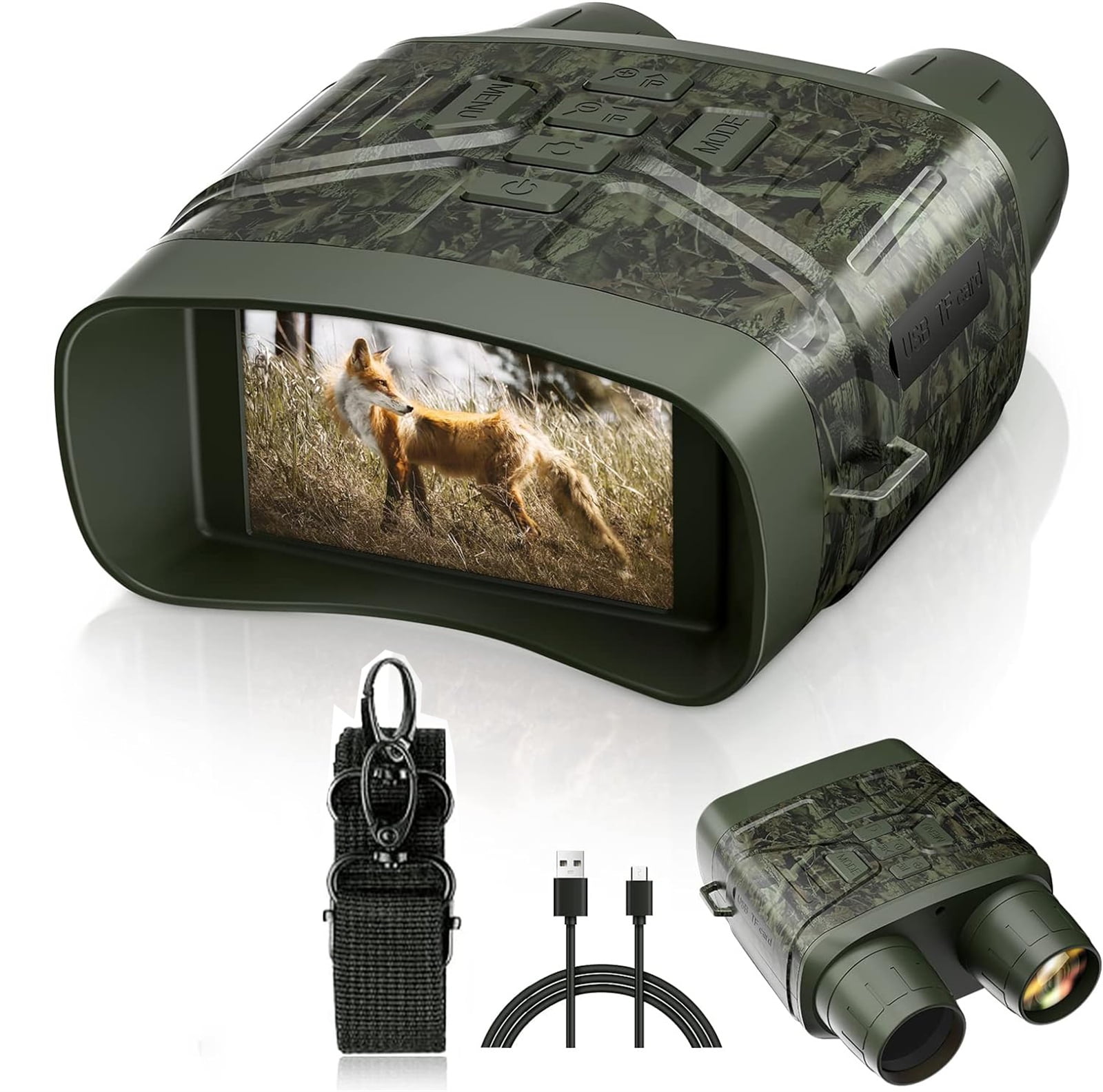 NV4000 4K Night Vision Binocular 3 inch Large Screen 5X Digital Zoom ...