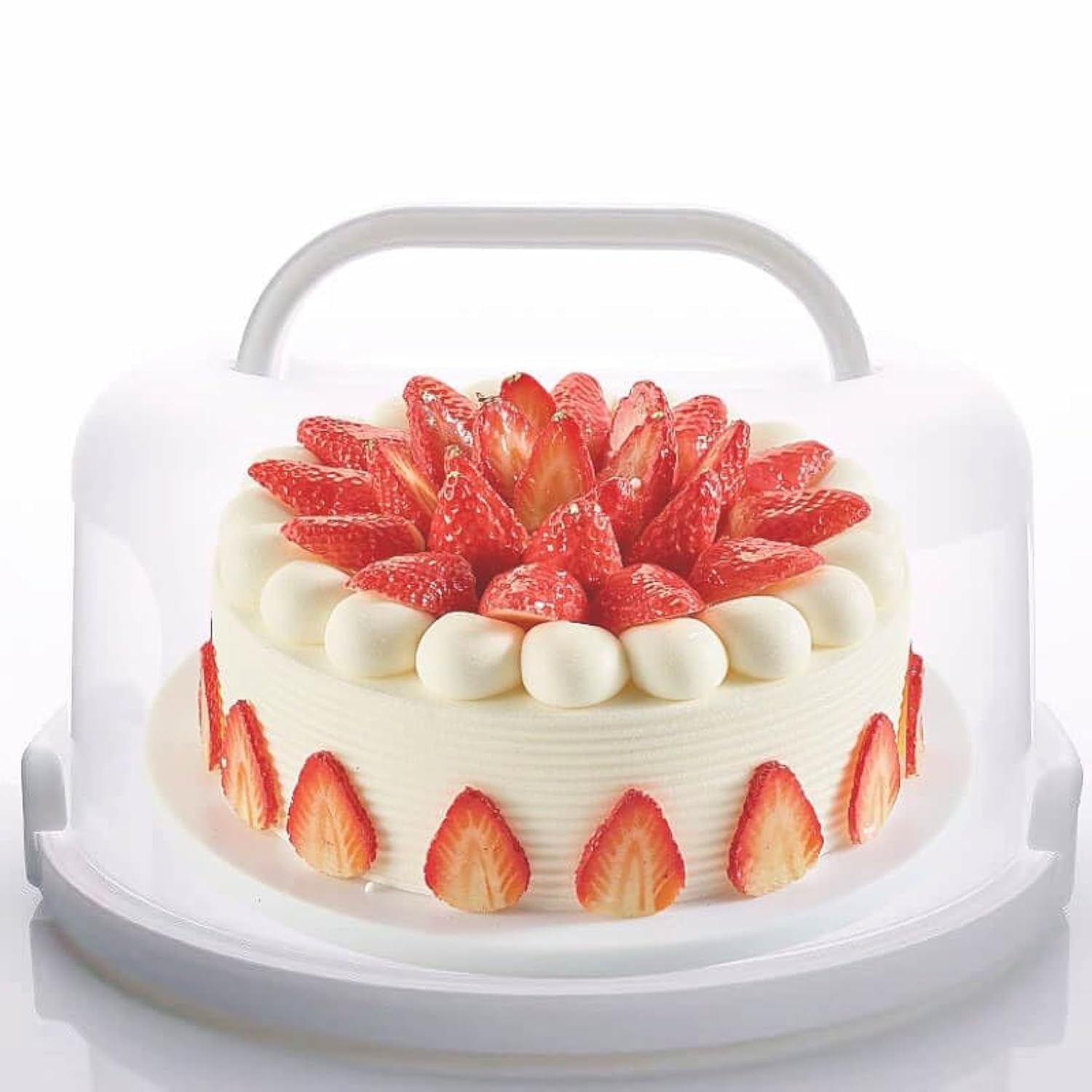 NVAZIOP Large 10 Inch Cake Carrier Keeper Stand with Handles and Lids ...