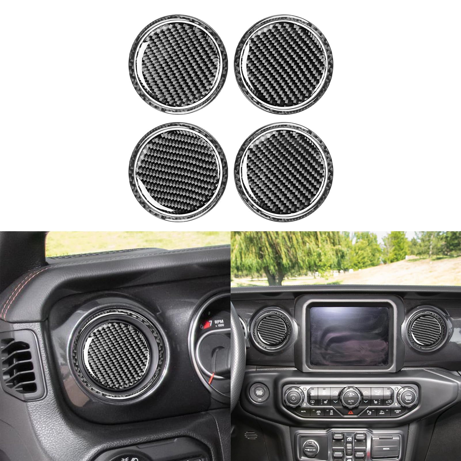 NVCNX Real Carbon Fiber Compatible with Jeep Wrangler Wrangler ...