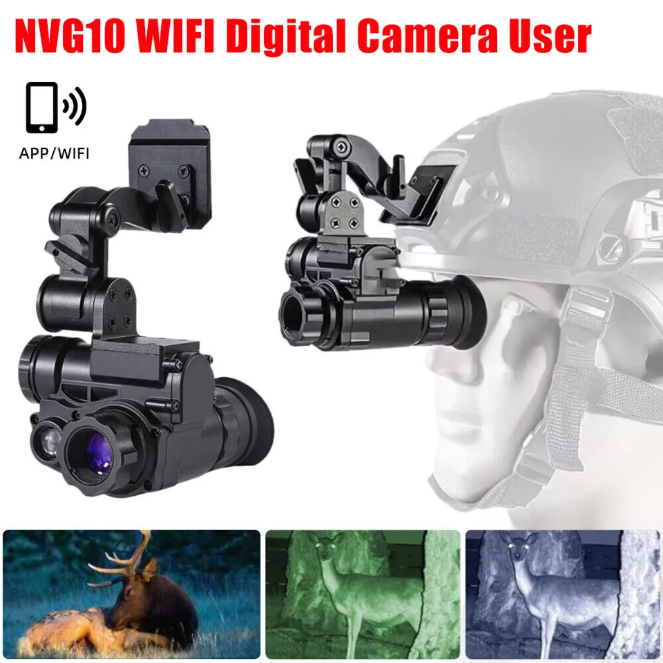 NVG10 1920x1080P Monocular Night Vision Goggles WiFi Hunting ...