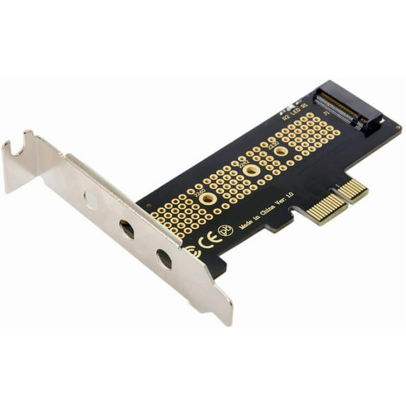 NVME to PCI-E 4.0 Low Profile PCI-E 3.0 x1 Lane to M.2 NGFF M-Key SSD ...