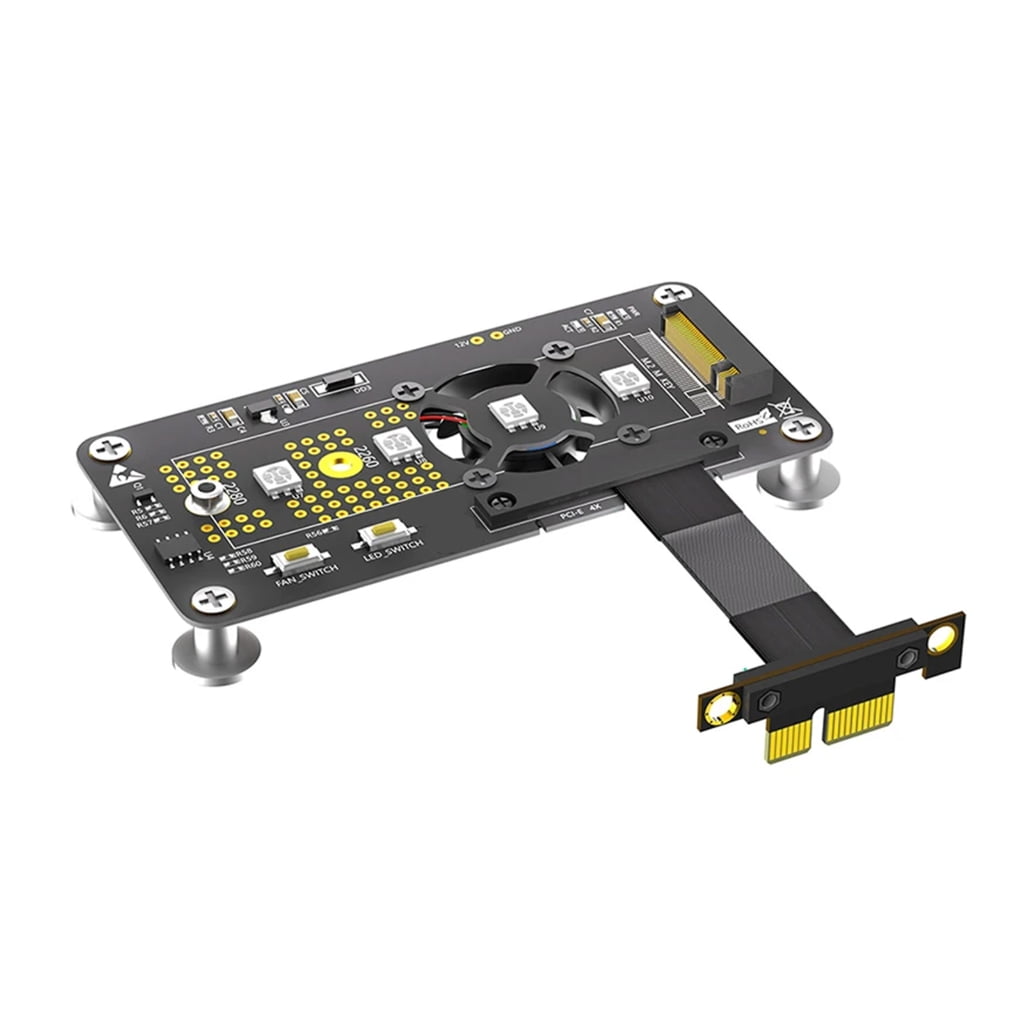 NVME to PCIE X1 Expansion Board Equipped with Cooling Fan and LED ...