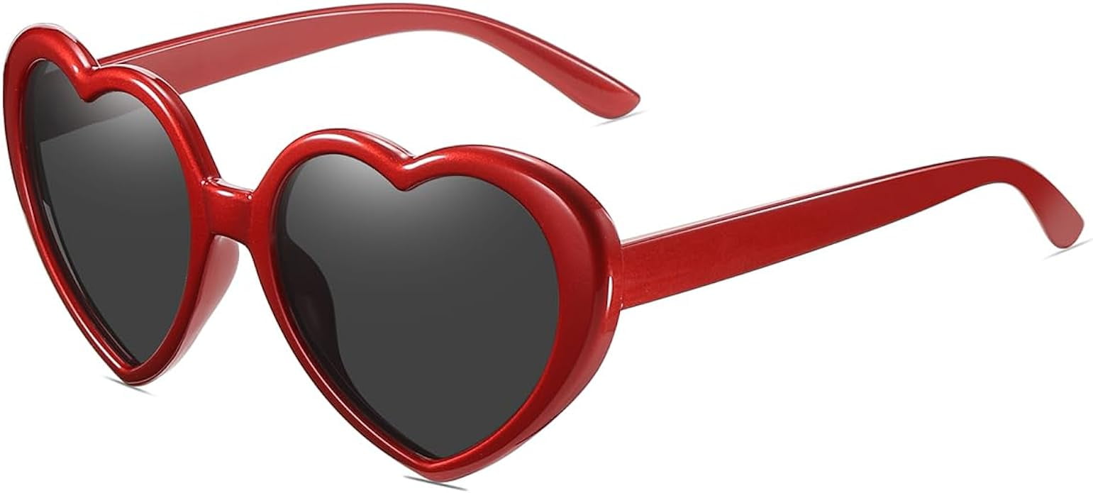 NVMIDTC Polarized Heart Sunglasses for Women, Oversized UV Protection ...