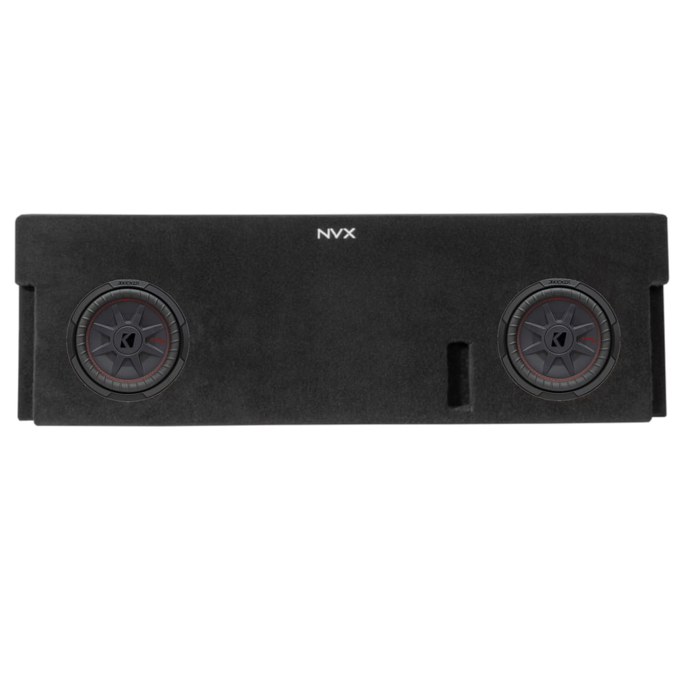 NVX Enclosure with Kicker Dual 10" Subwoofer and Enclosure + (2) Kicker ...