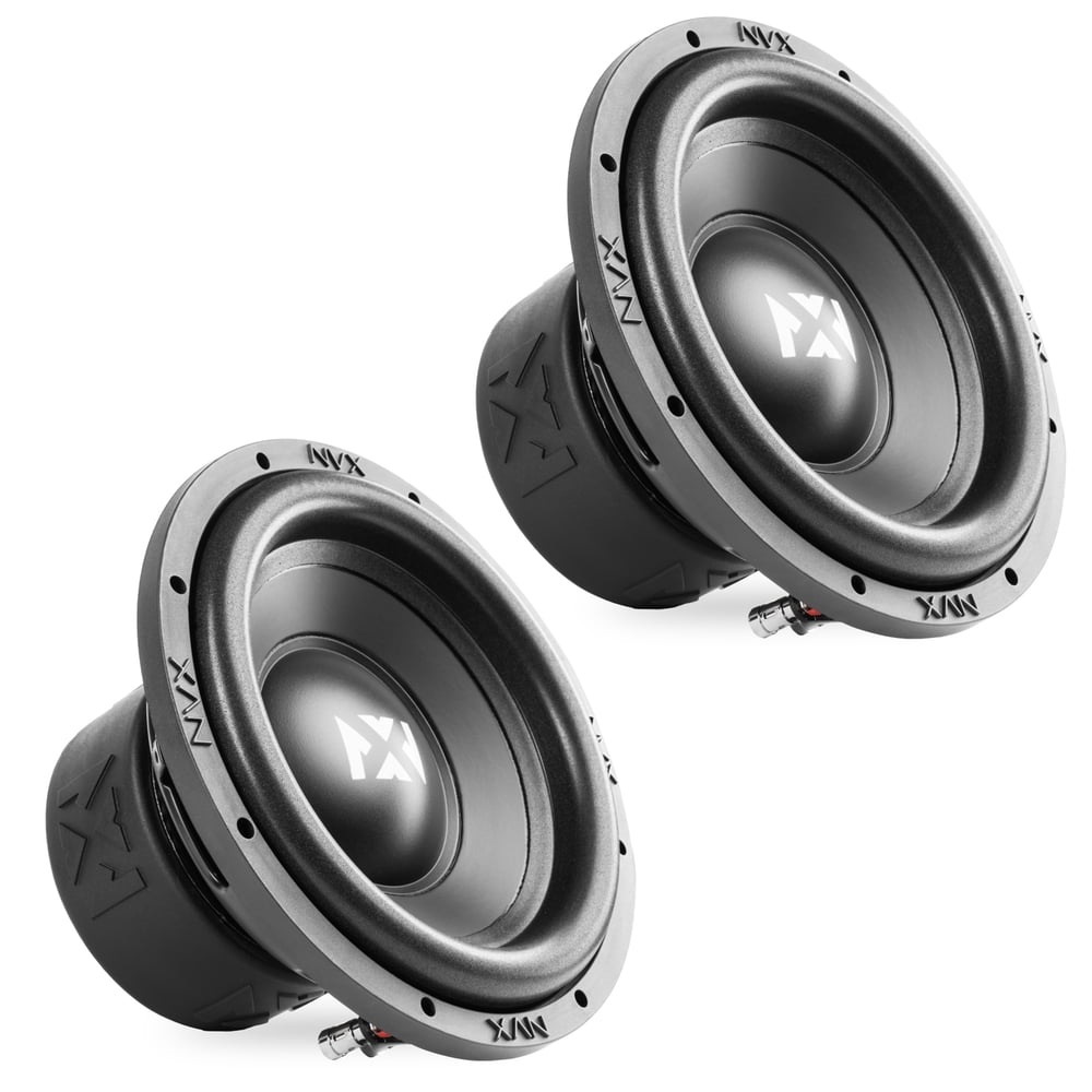 NVX NSW102v3 10" Dual 2-Ohm Car Subwoofers 1000W Peak (500W RMS) N ...
