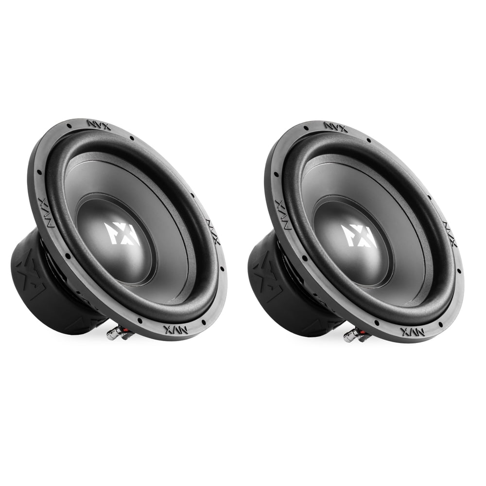 NVX NSW122v2 12" Dual 2-Ohm Car Subwoofers 700W RMS 1400W Peak 2 Pack ...
