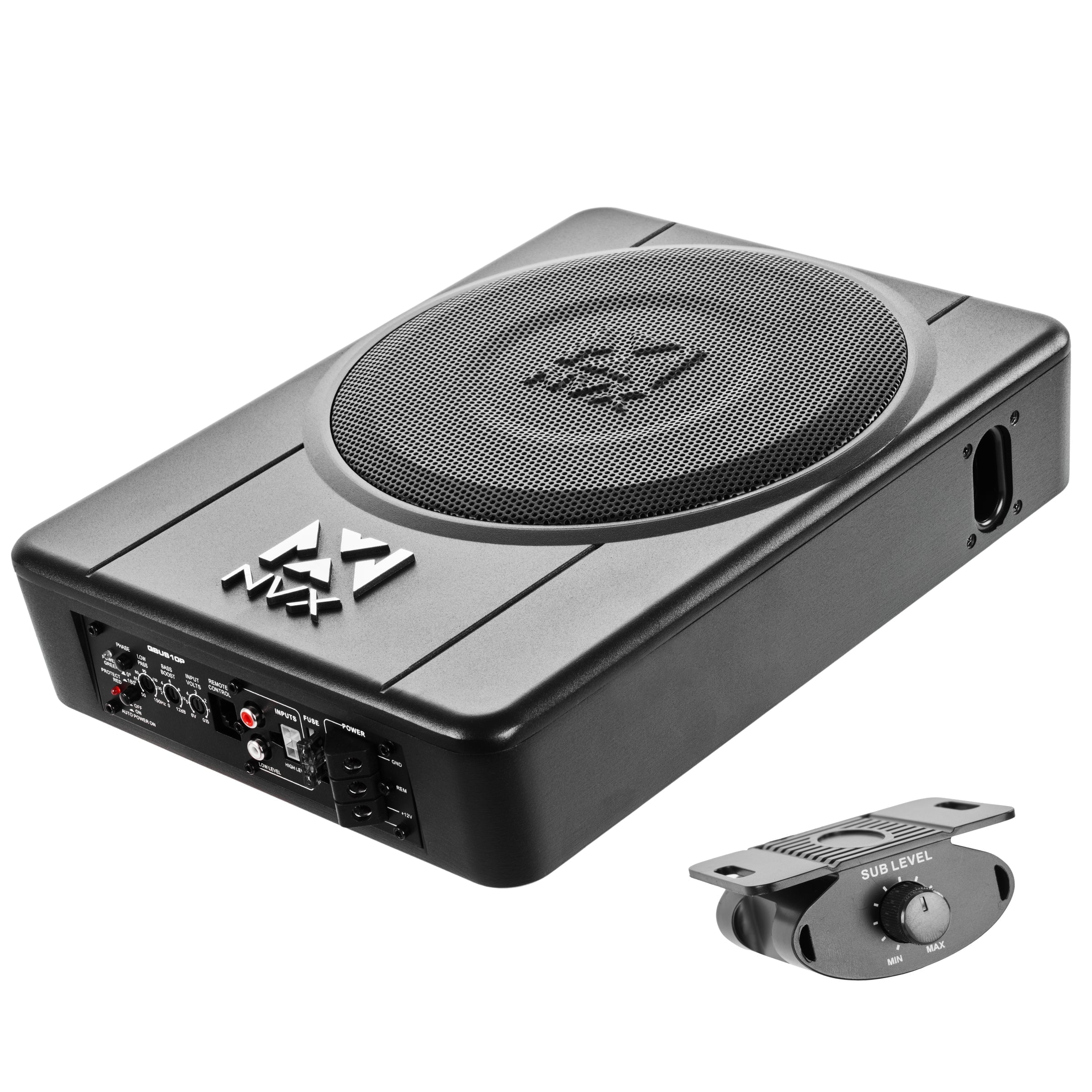 NVX QBUS10P 500W Peak 10" Amplified Loaded Under Seat Universal ...