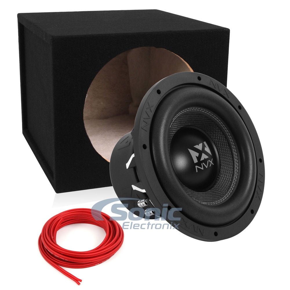 NVX VCW102v3 + Sealed Enclosure and Speaker Wire 1000W RMS 10" Dual 2 ...